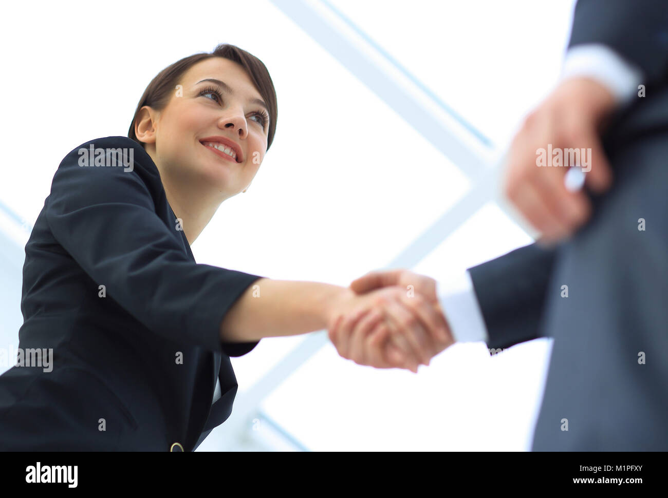 background image of business partners handshaking.close-up Stock Photo ...