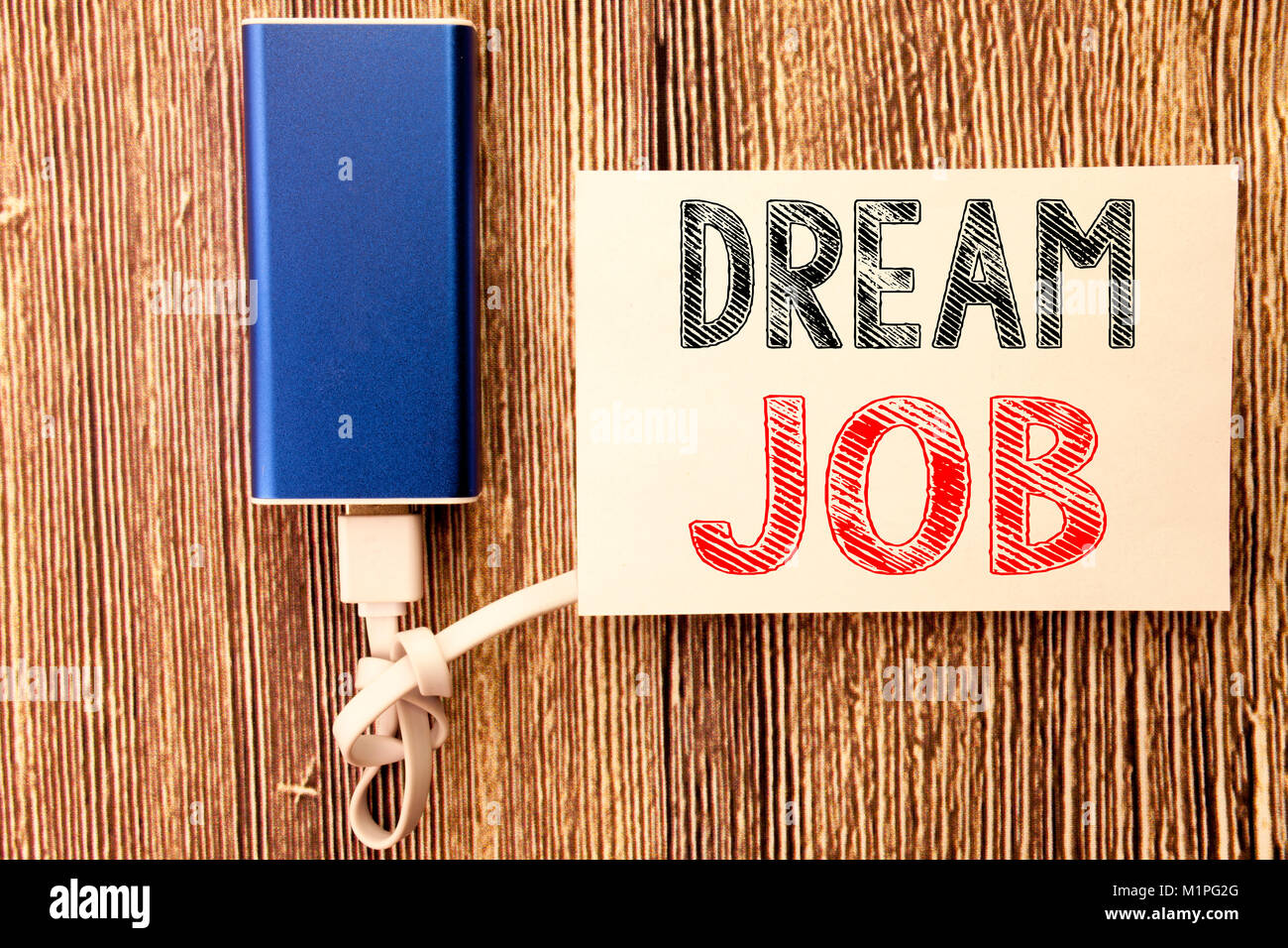 Conceptual hand writing text caption inspiration showing Dream Job ...