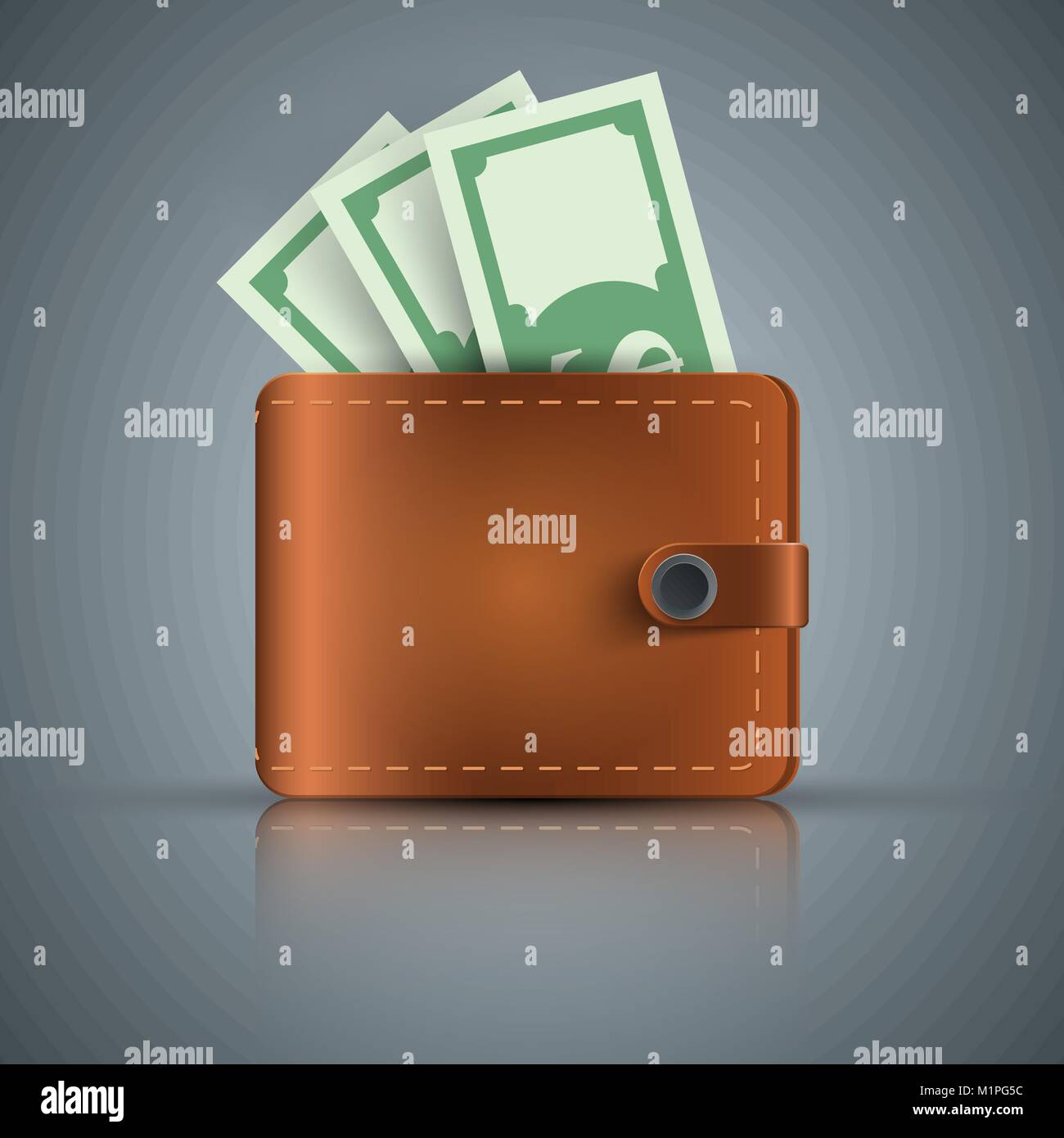 Purse cash money pile Stock Vector Images - Alamy