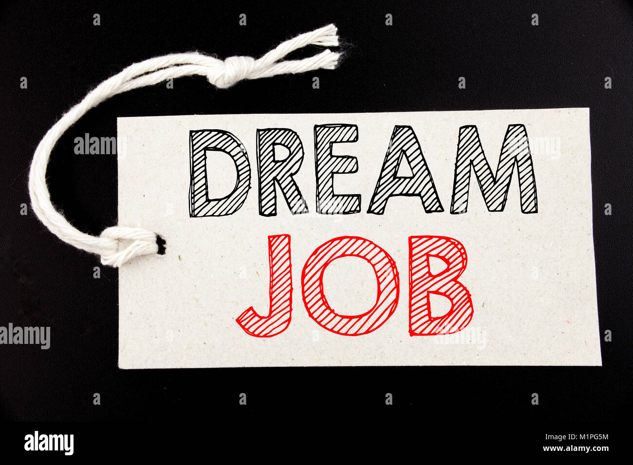 Handwritten text caption showing Dream Job. Business concept writing ...