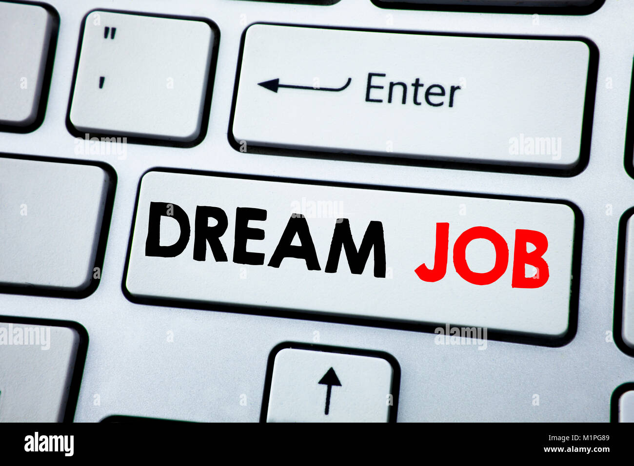 Writing text showing Dream Job. Business concept for Dreaming about ...