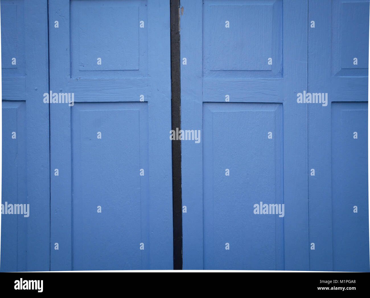blue wood window of vintage retro style traditional Thai house Stock ...