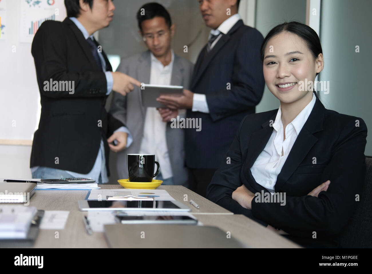 Team asian corporate executives meeting hi-res stock photography and ...