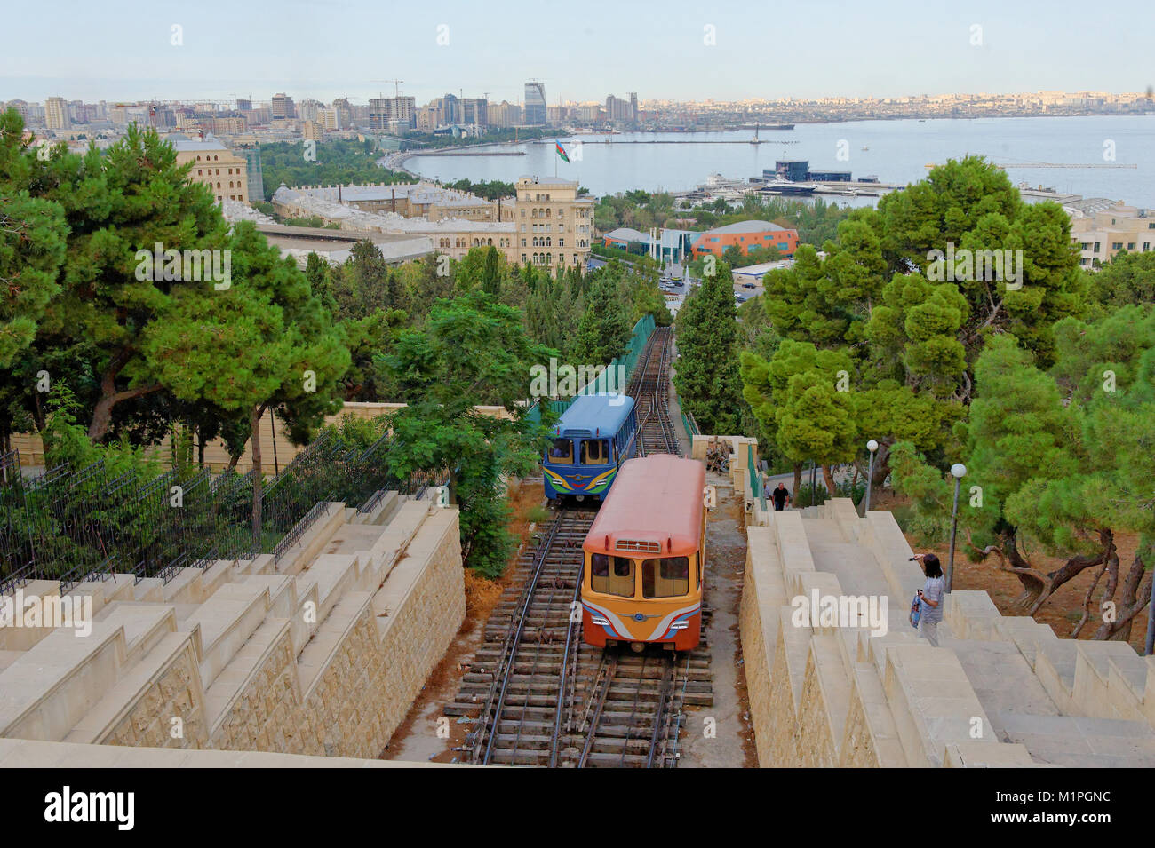 Baku, Azerbaijan 2010.The Baku Funicular railway Stock Photo - Alamy