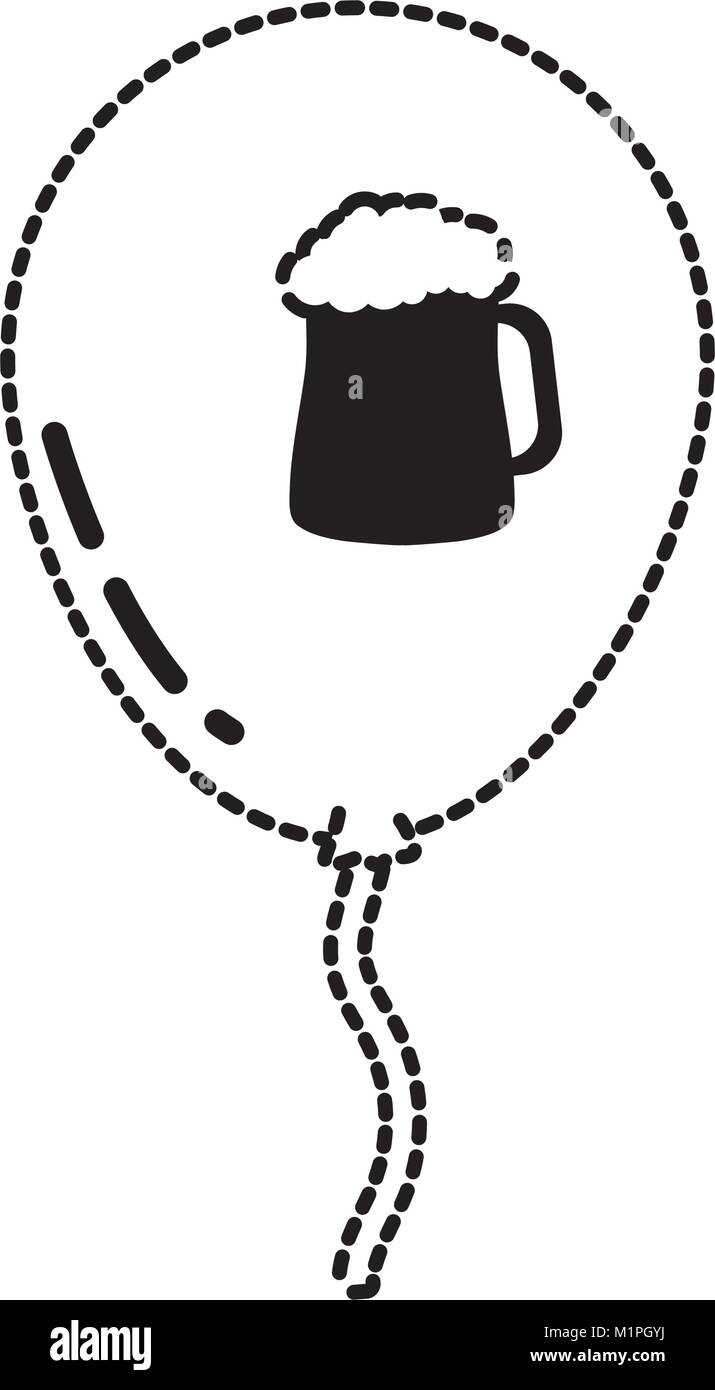 Balloon with beer jar icon Stock Vector Image & Art - Alamy