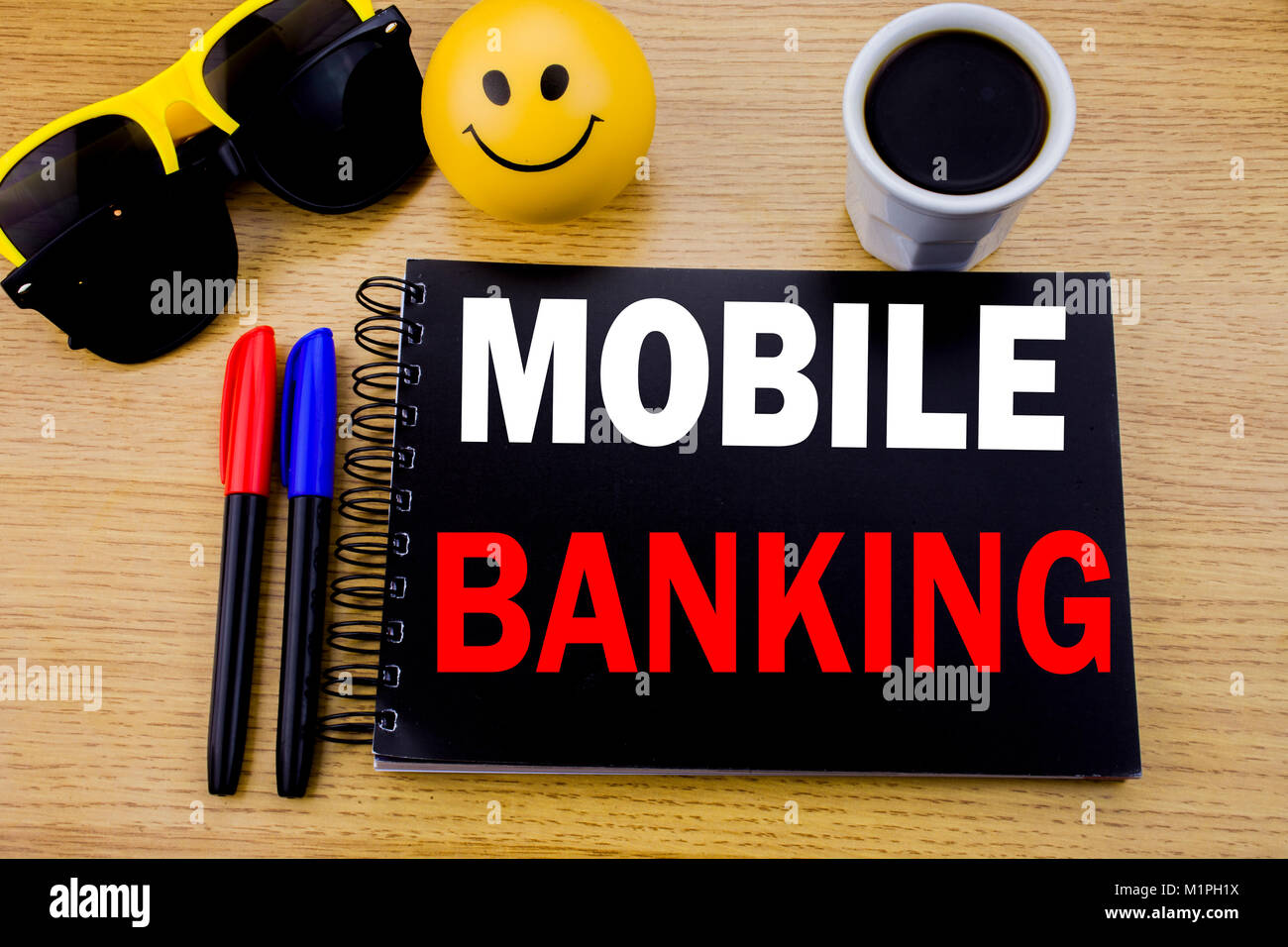 Conceptual hand writing text caption showing Mobile Banking. Business ...