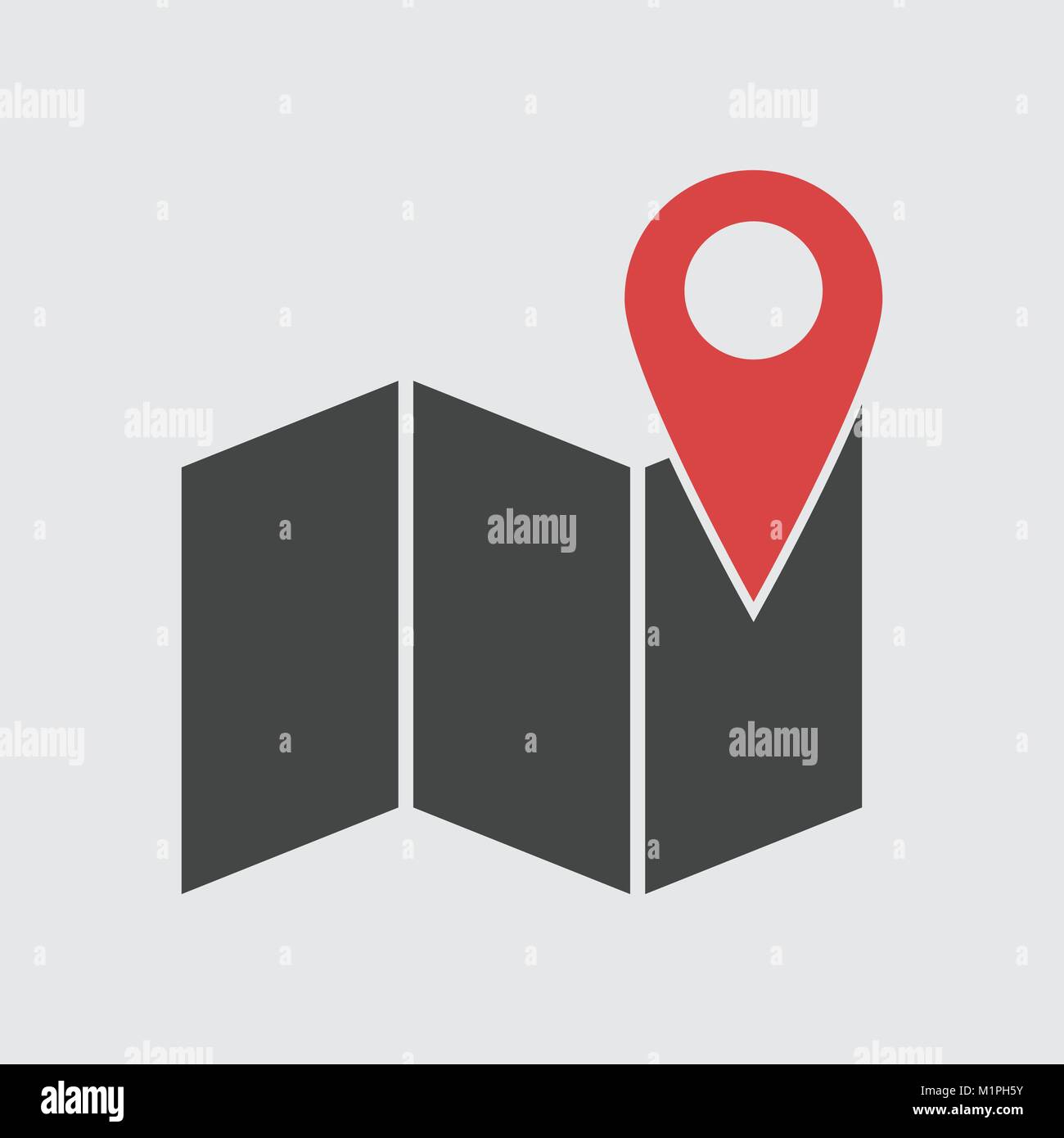 Location icon vector flat Stock Vector Image & Art - Alamy