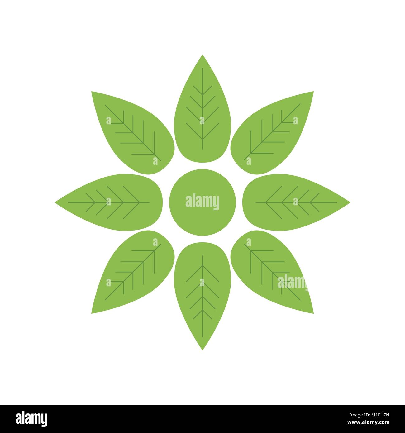 Green flower icon hi-res stock photography and images - Alamy