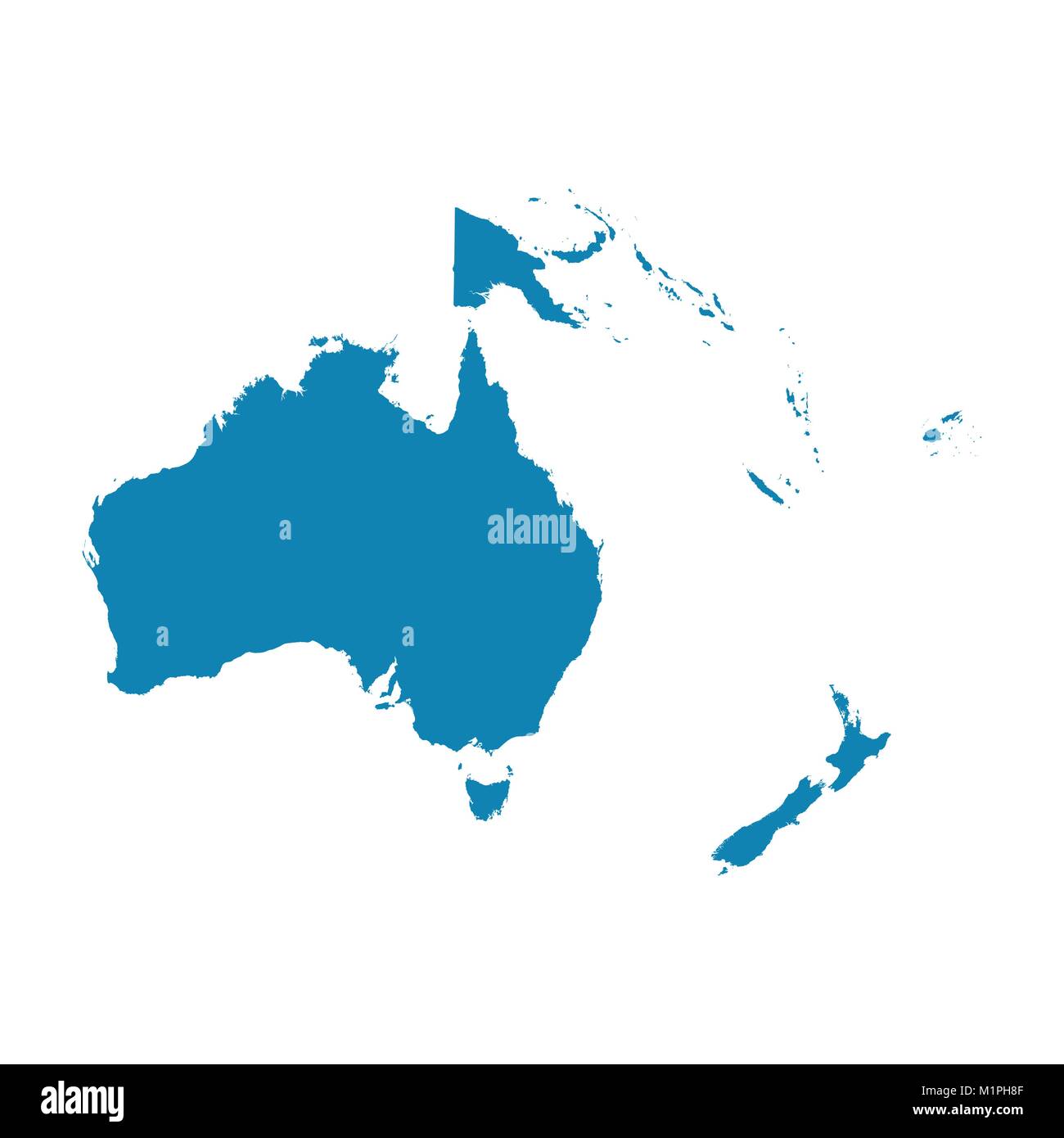 Map of Oceania on a white background. Flat vector Stock Vector Image & Art - Alamy