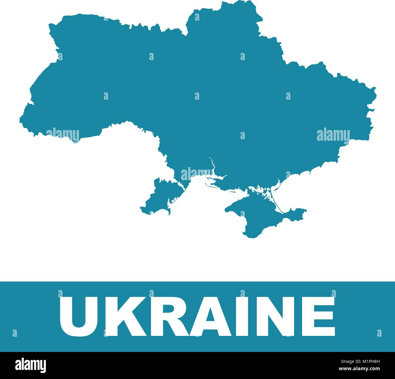 Ukraine map on white background. Flat vector Stock Vector Image & Art ...