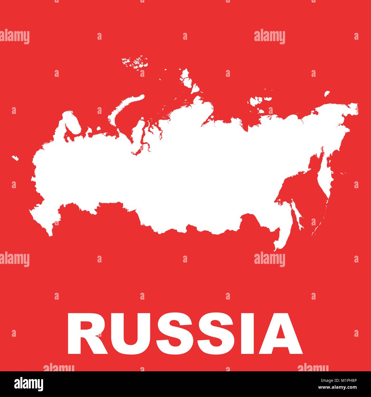 Russia map. Flat vector illustration of Russian federation Stock Vector ...