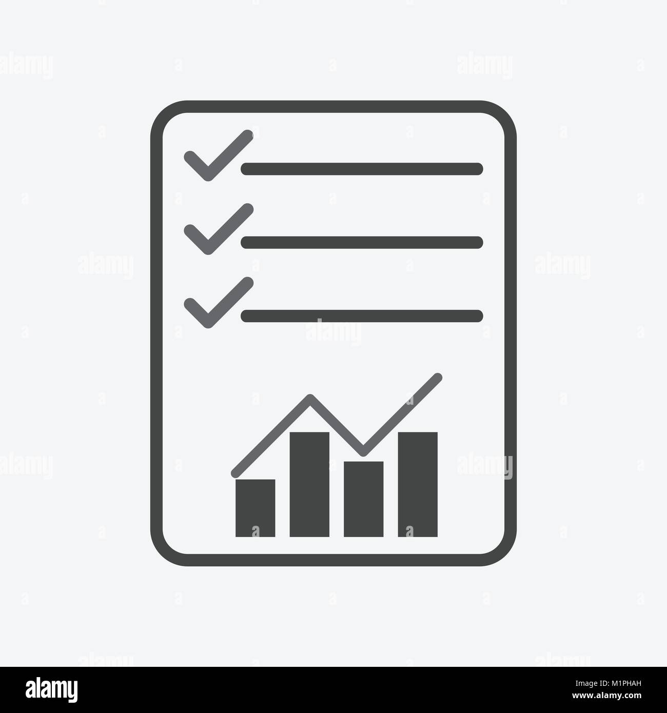 Checklist icon. Graph flat illustration Stock Vector Image & Art - Alamy