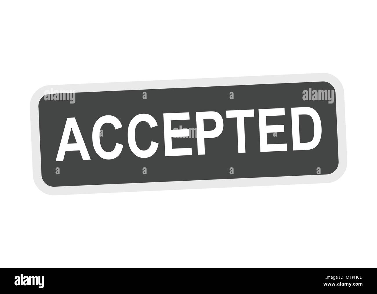 Accepted vector stamp. Flat vector illustration Stock Vector Image ...