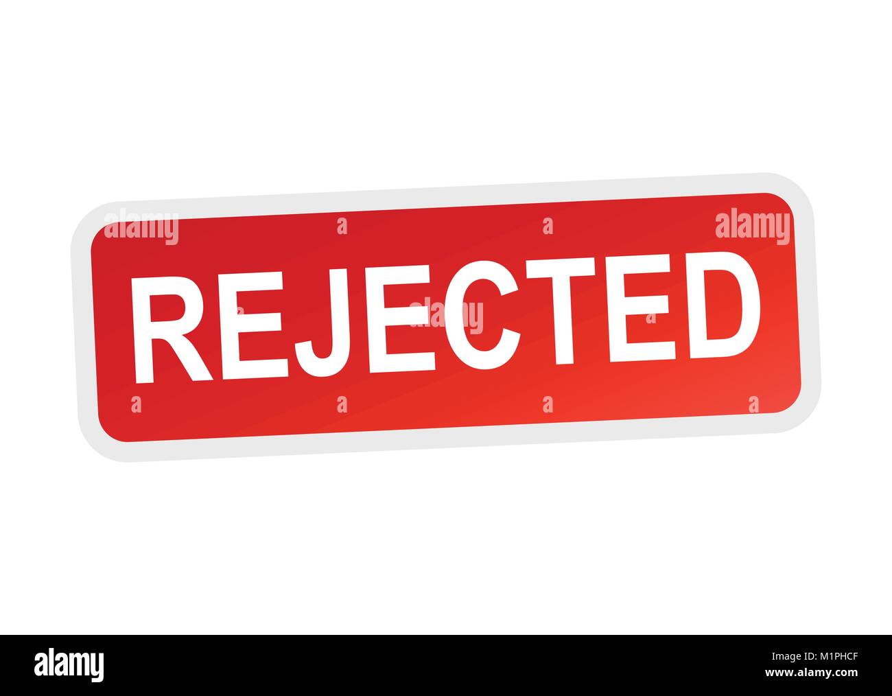 Rejected sticker red. Flat vector illustration Stock Vector Image & Art ...