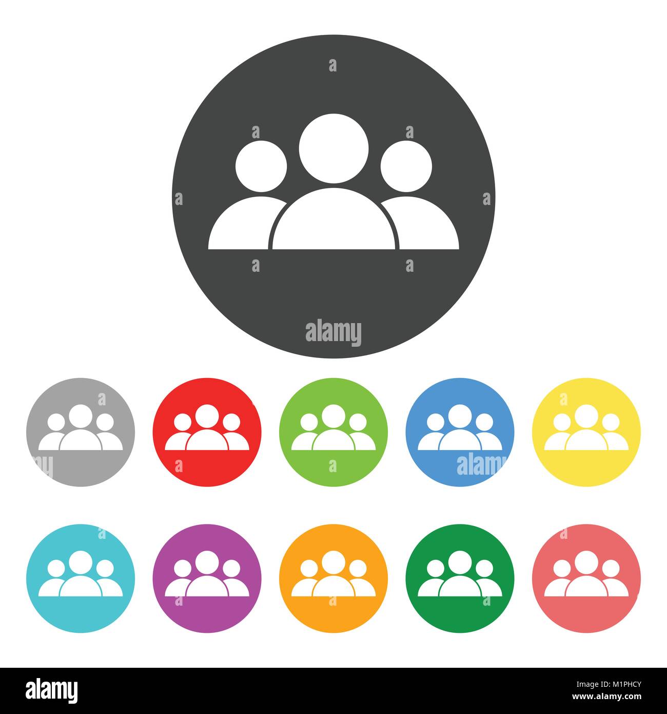 People icon. Color flat vector illustration Stock Vector Image & Art ...