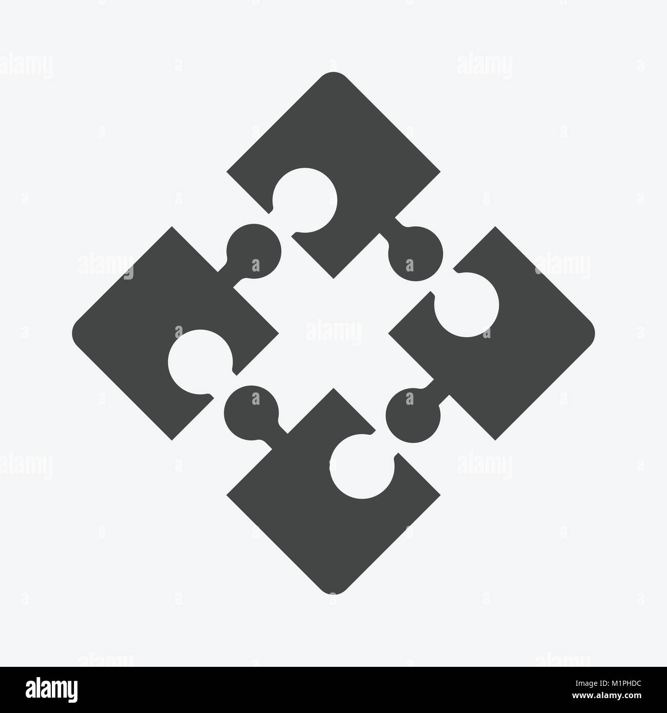 Puzzle icon flat illustration Stock Vector Image & Art - Alamy