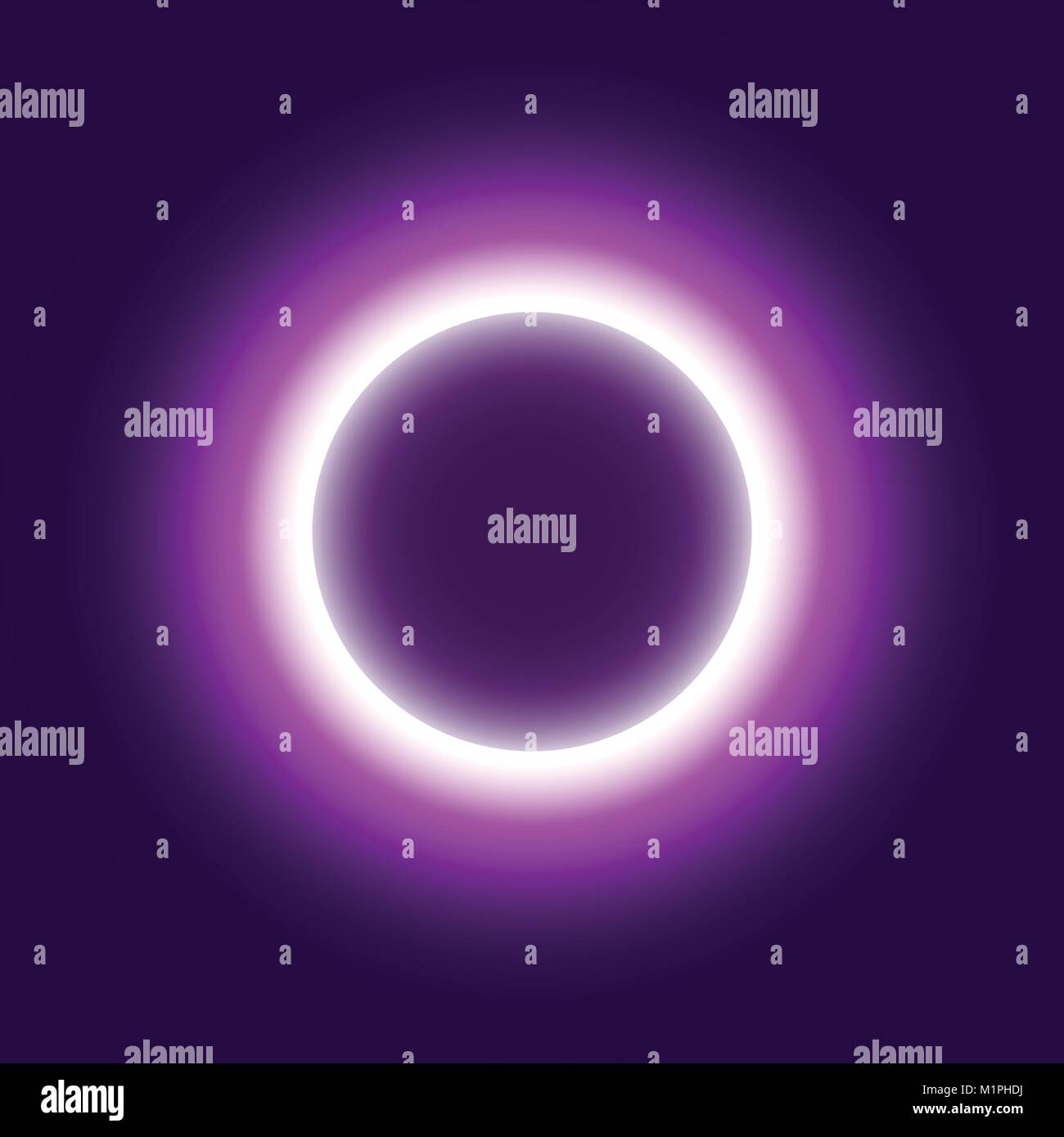 Neon abstract round. Eclipse of the sun. Vector illustration Stock ...