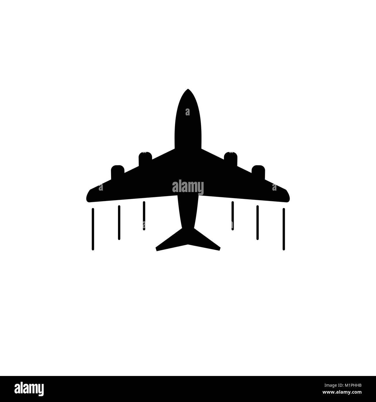Plane icon. Airplane flat vector illustration Stock Vector Image & Art ...