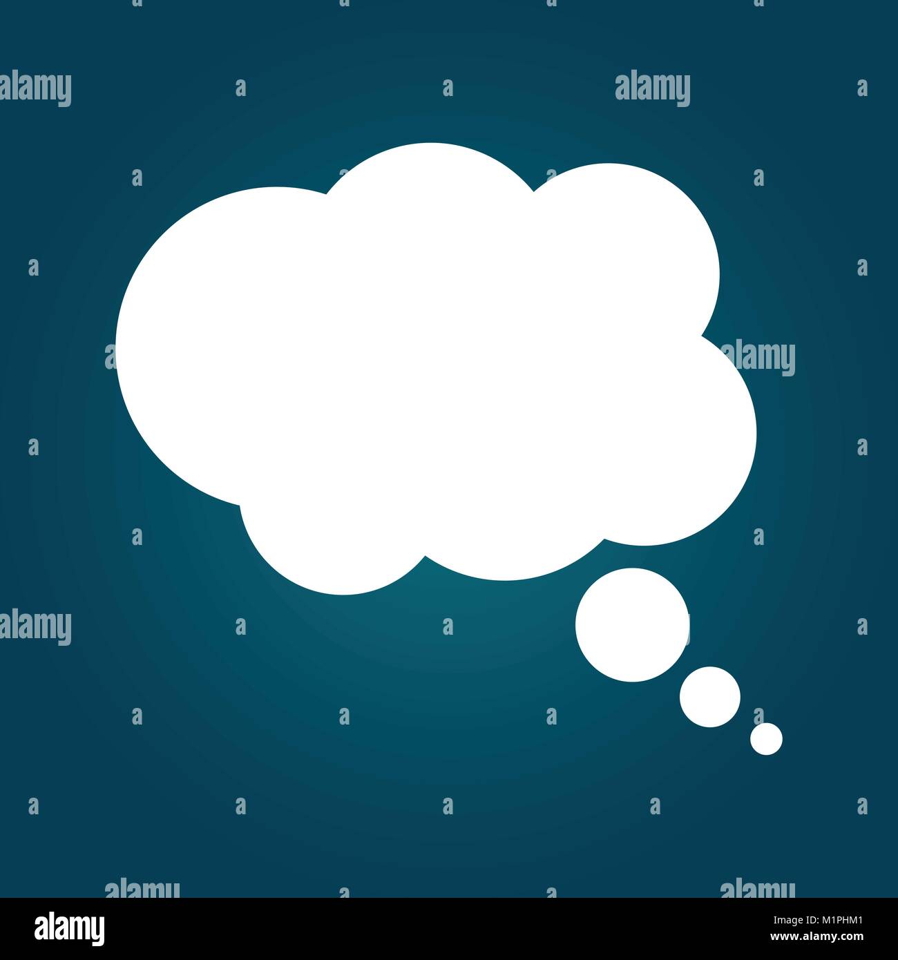 Thought bubble on the blue background. Infographic design Stock Vector ...