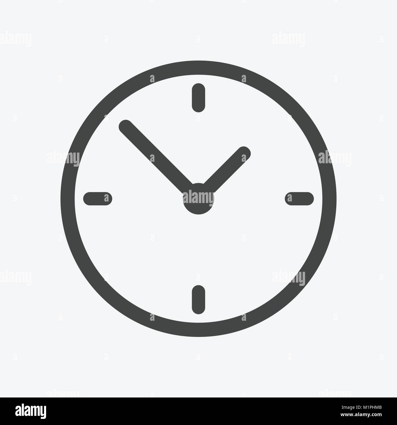 Clock icon, flat design. Vector illustration on white background Stock ...