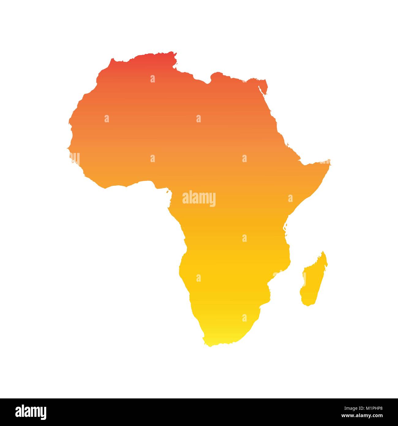Africa map. Colorful orange vector illustration Stock Vector Image ...