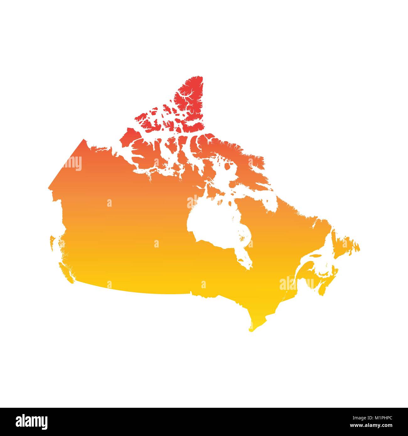 Canada map. Colorful orange vector illustration Stock Vector Image ...
