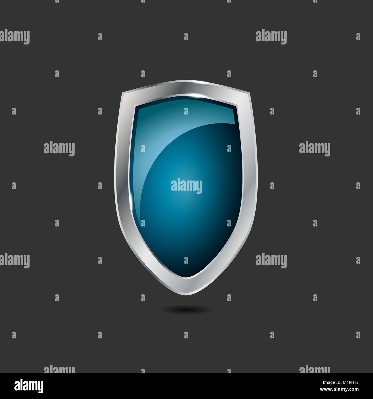 Vector illustration of a luxury glossy protective shield Stock Vector ...
