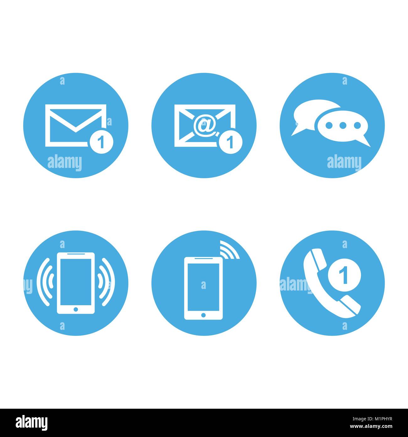 Contact buttons set icons. Email, envelope, phone, mobile. Vector ...