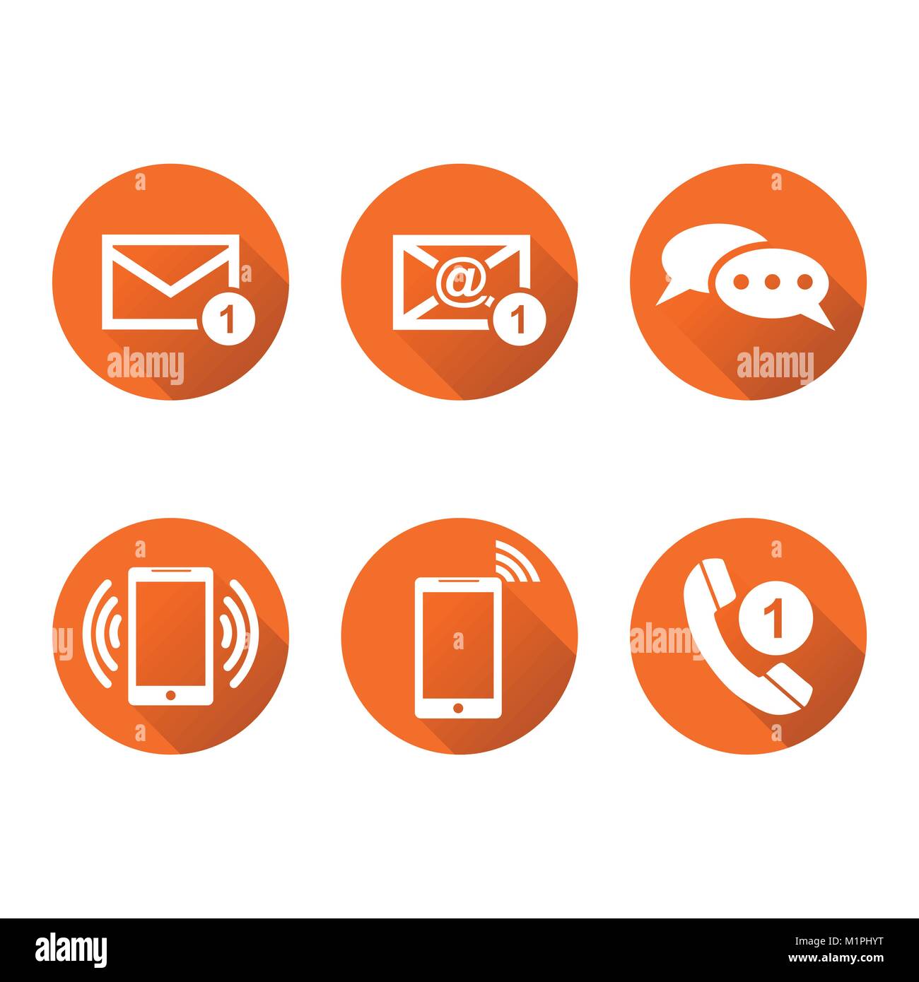 Contact buttons set icons. Email, envelope, phone, mobile. Vector ...