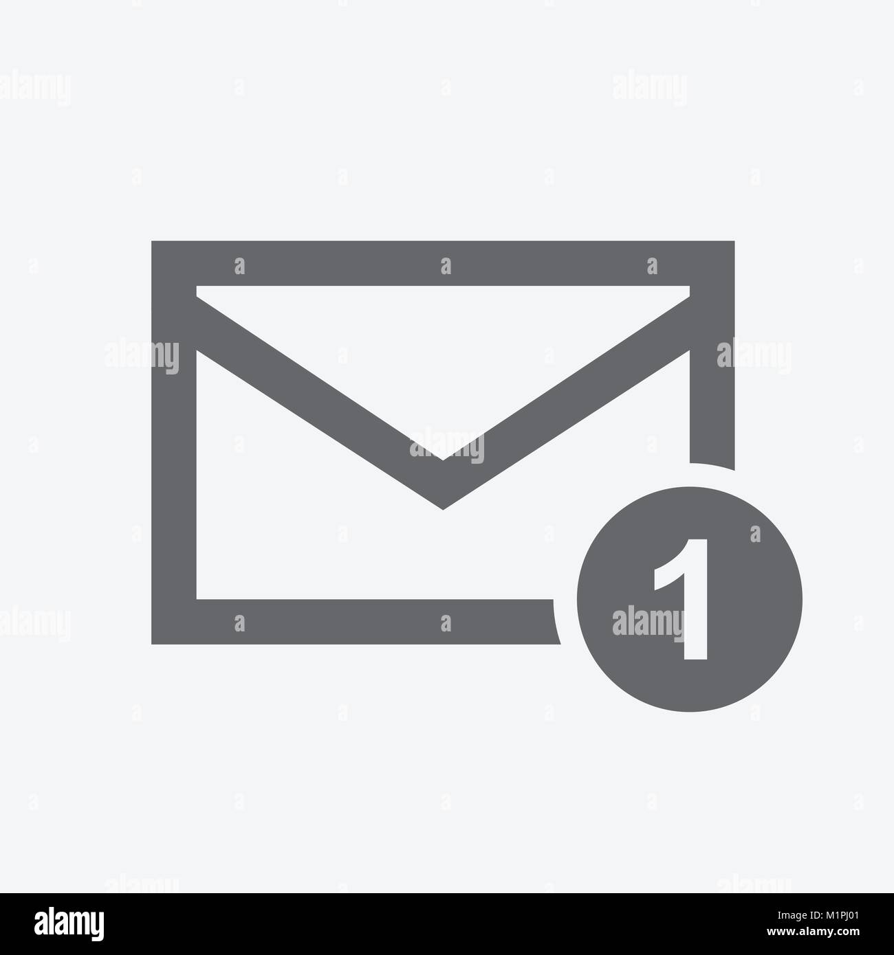 Mail envelope message. Vector illustration in flat style on white ...