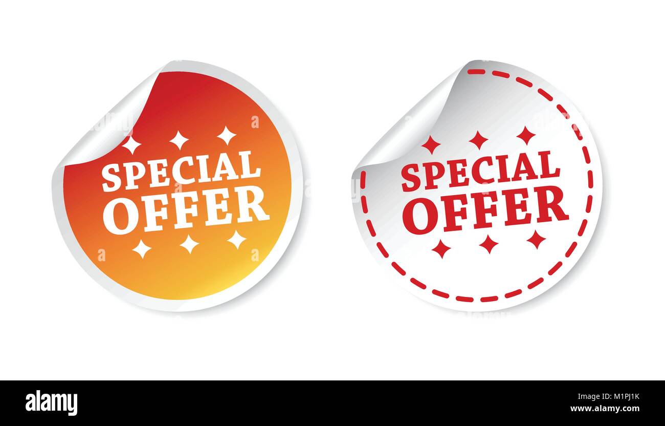 Special offer stickers. Vector illustration on white background Stock ...