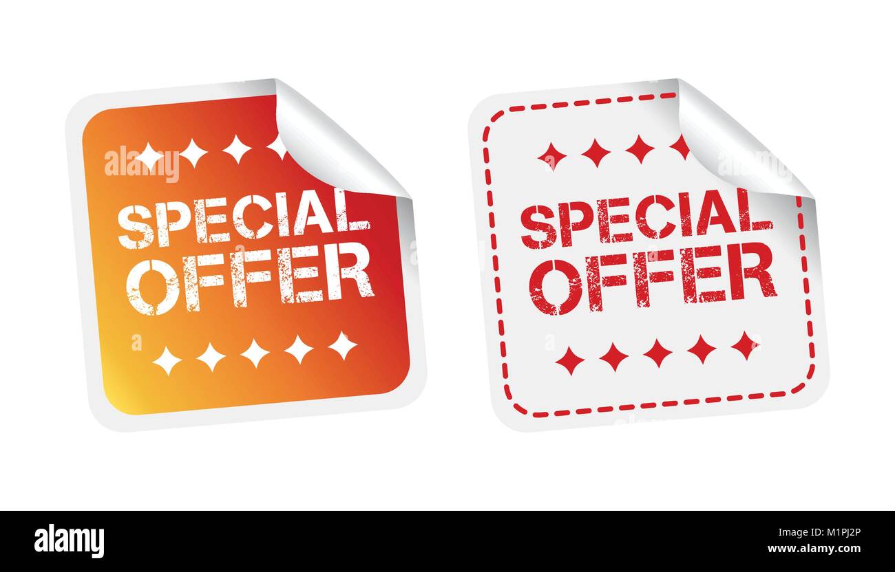 Special offer stickers. Vector illustration on white background Stock ...