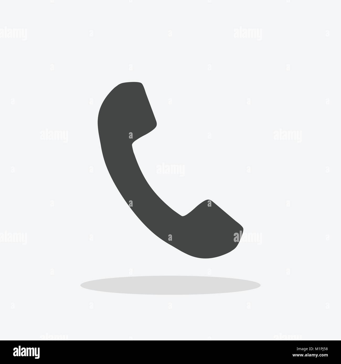 Phone icon in flat style. Vector illustration on white background with ...