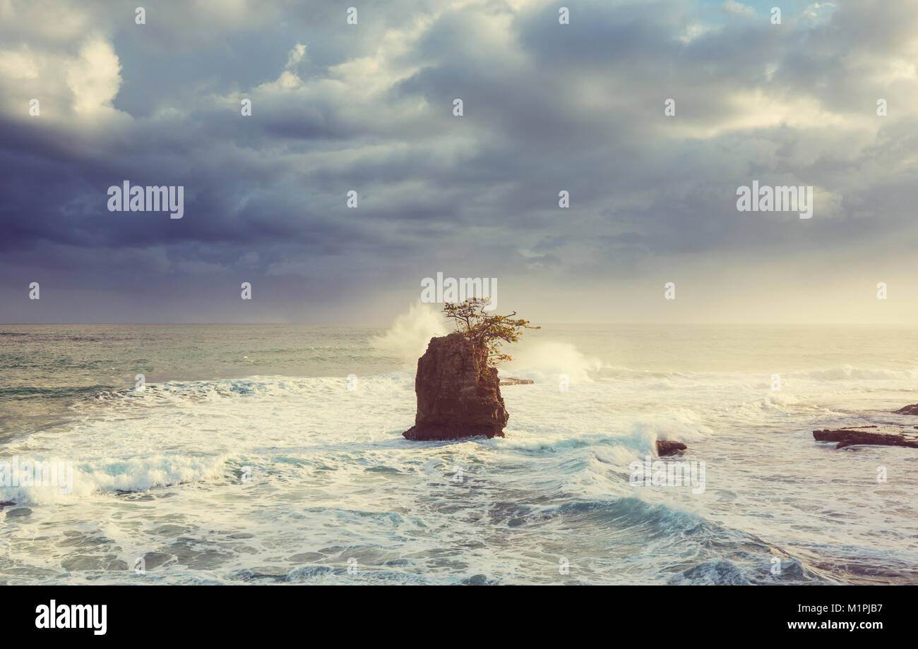 Beautiful tropical Pacific Ocean coast in Costa Rica Stock Photo - Alamy