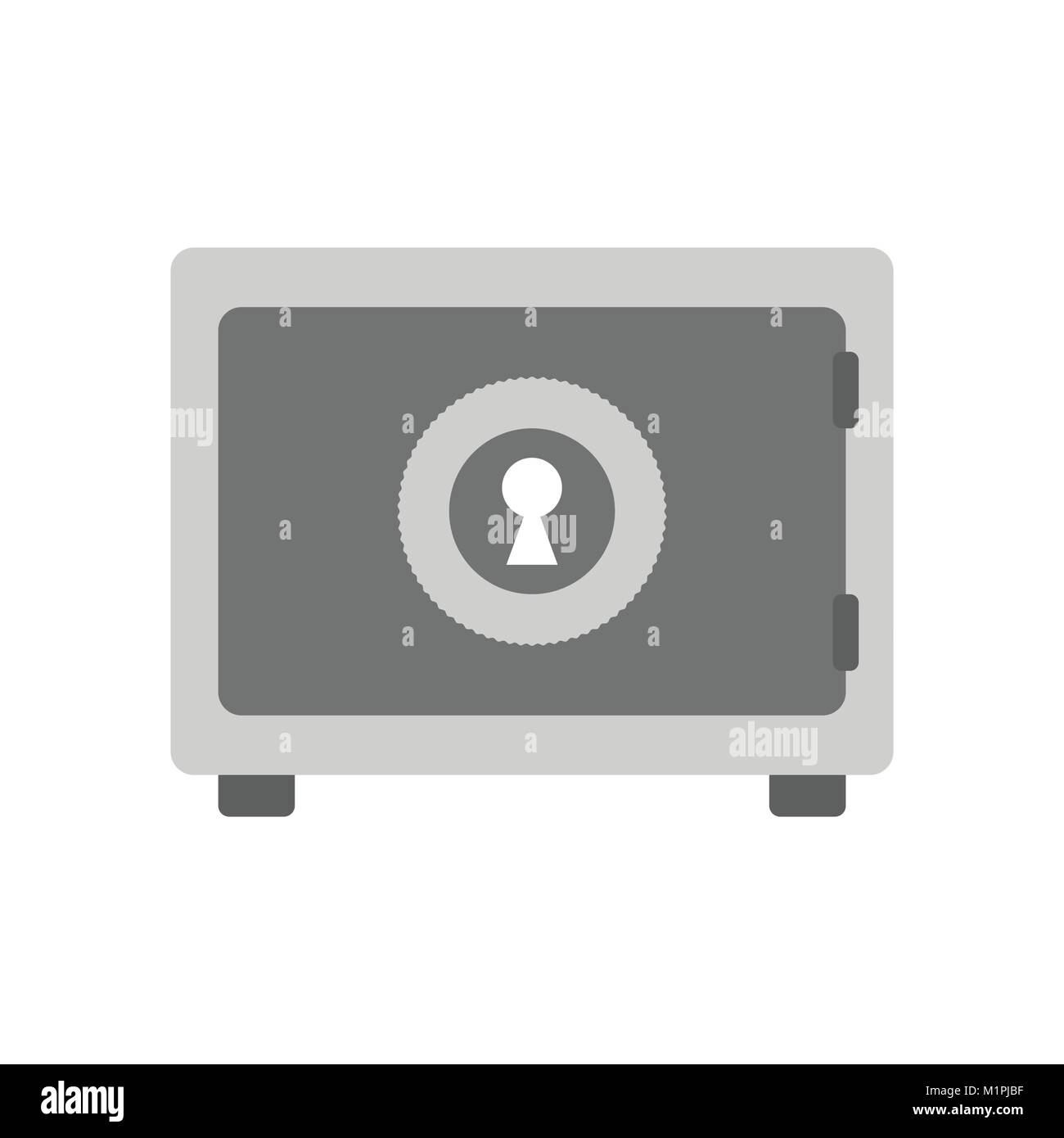 Money safe icon. Vector illustration in flat style on white background ...