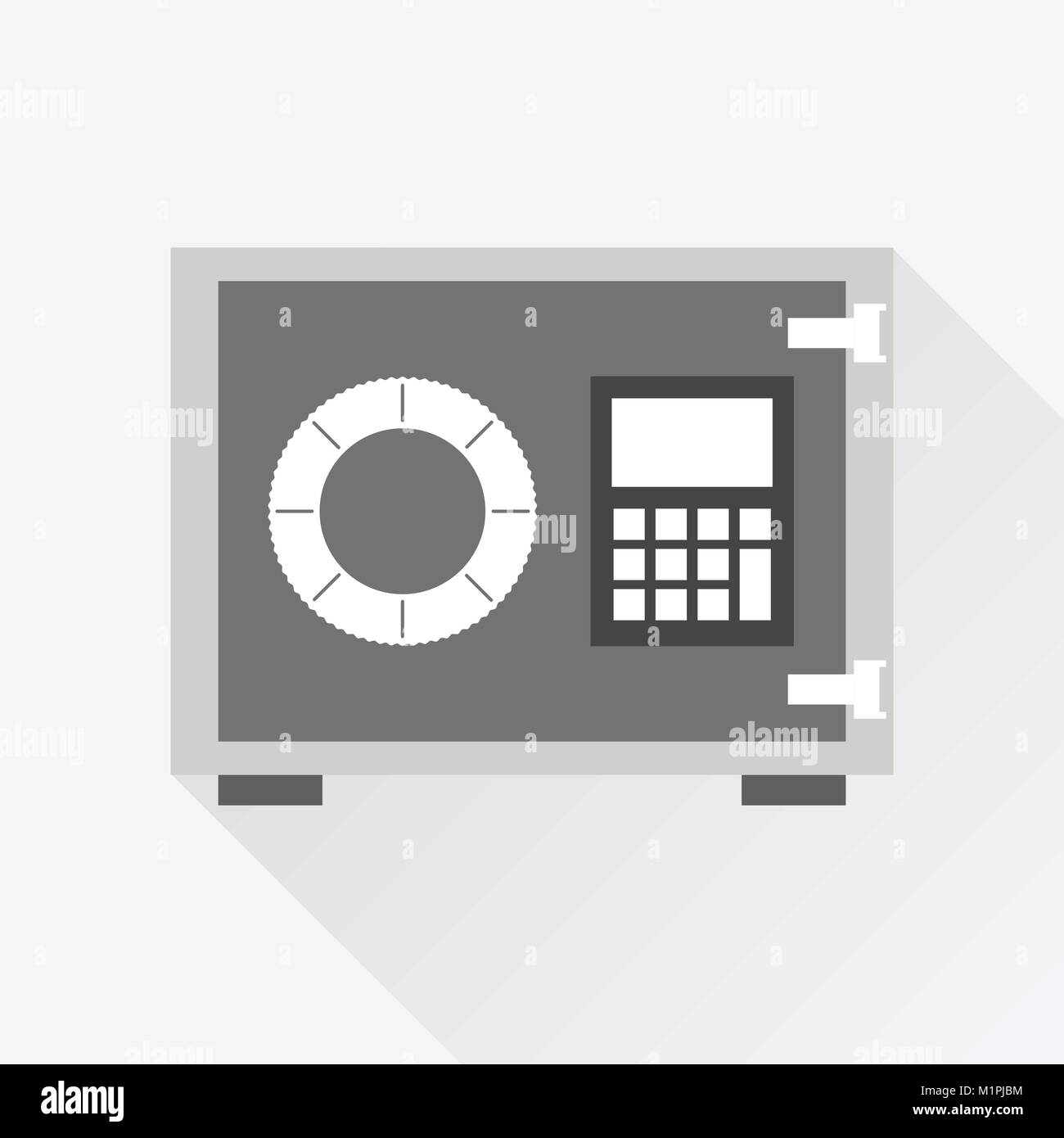 Money safe icon. Vector illustration in flat style on white background ...