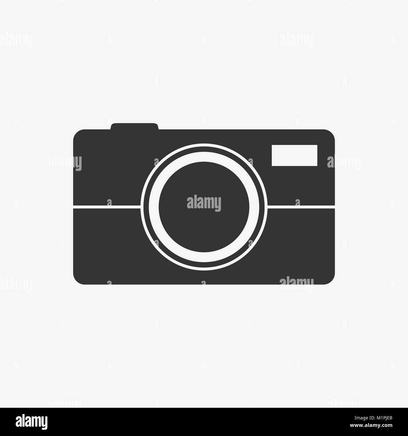 Camera icon on white background. Flat vector illustration Stock Vector ...