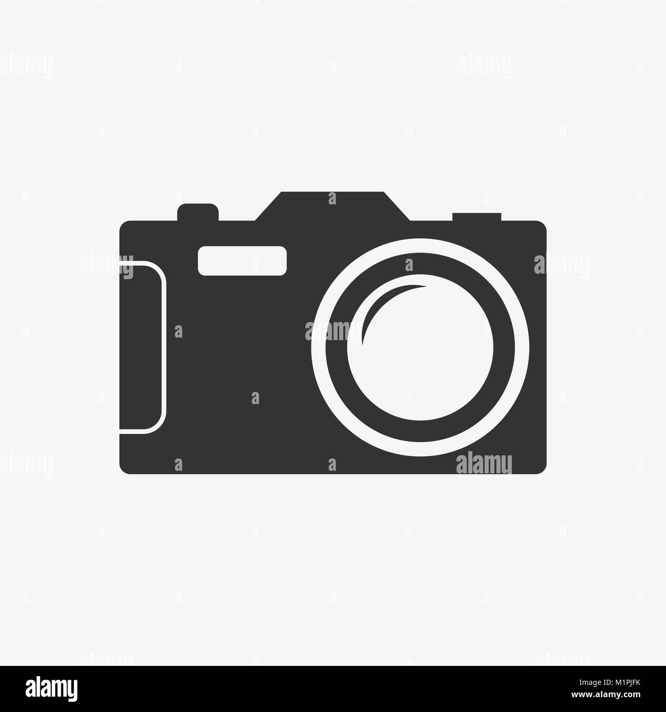 Camera icon on white background. Flat vector illustration Stock Vector ...