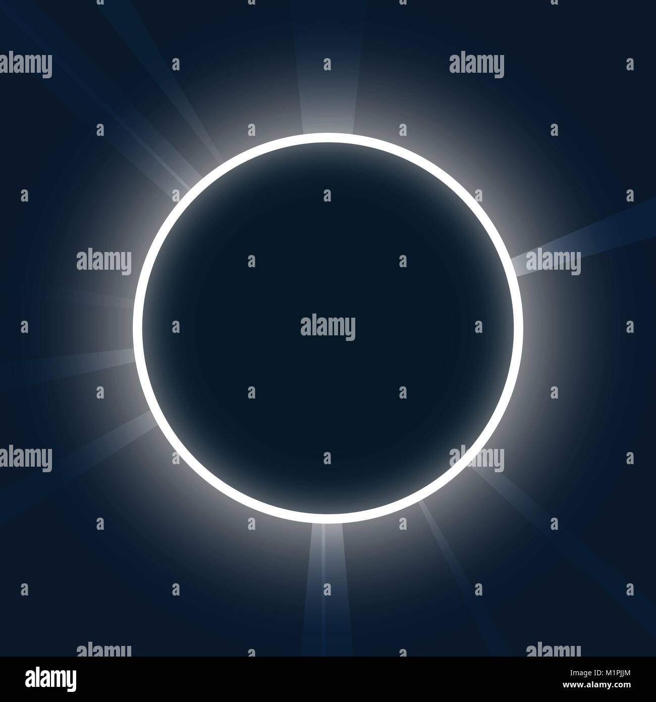 Abstract background. Neon round. Eclipse with rays vector illustration ...