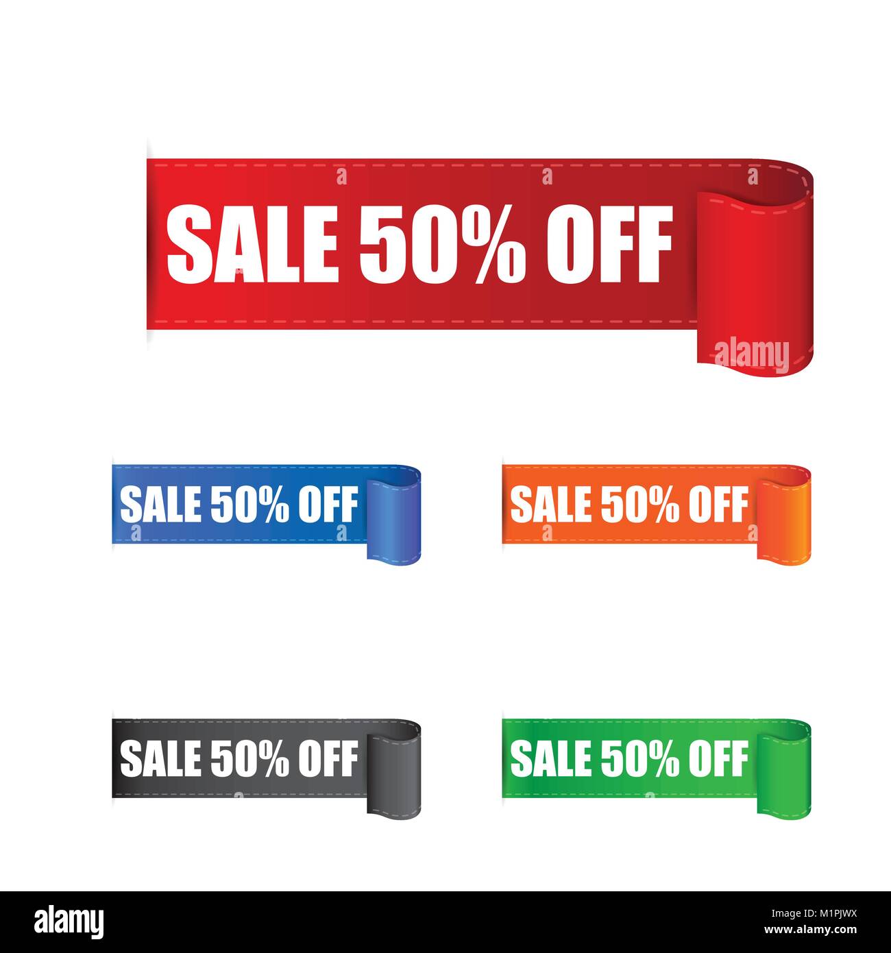 Sale 50% off sticker. Label vector illustration on white background ...