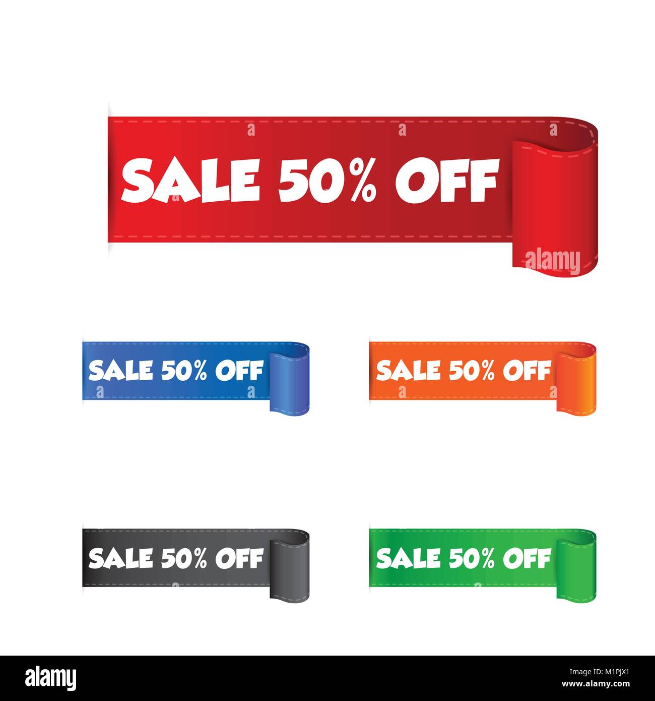 Sale 50% off sticker. Label vector illustration on white background ...