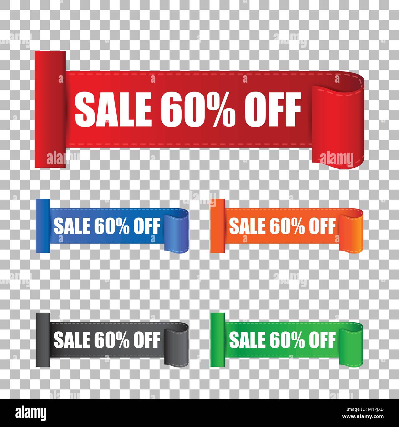 Sale 60% off sticker. Label vector illustration on isolated background ...