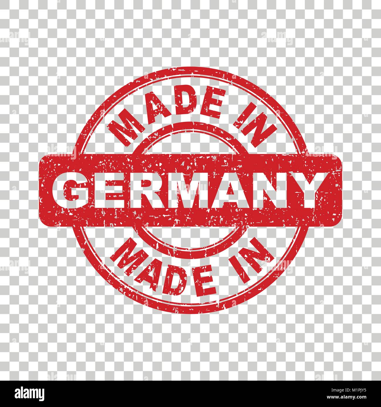 Made in Germany red stamp. Vector illustration on isolated background ...