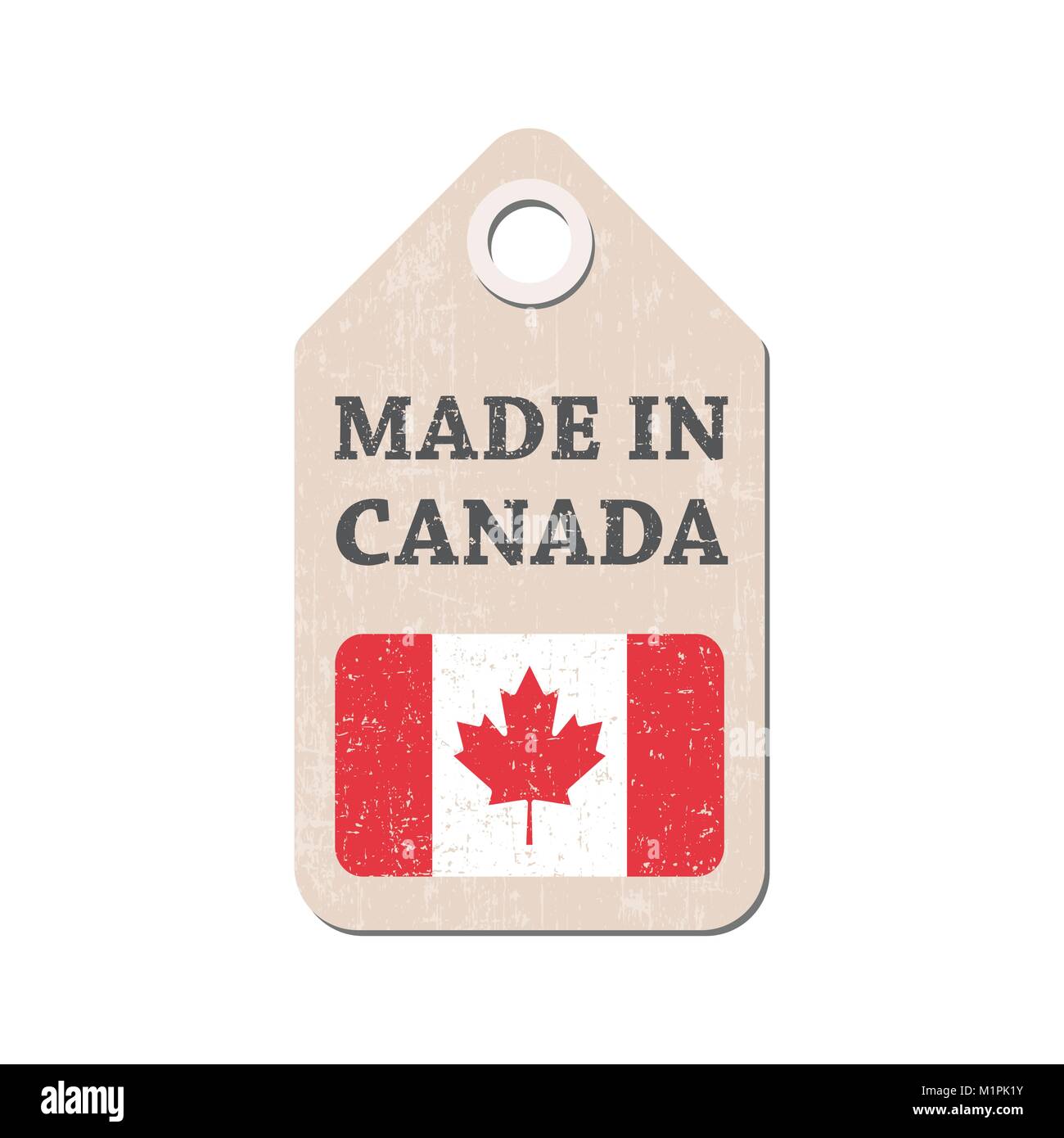 Hang tag made in Canada with flag. Vector illustration Stock Vector ...