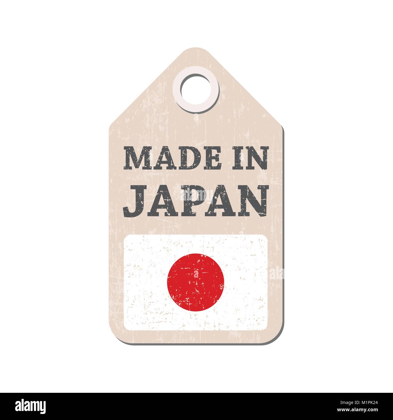 Hang tag made in Japan with flag. Vector illustration Stock Vector ...