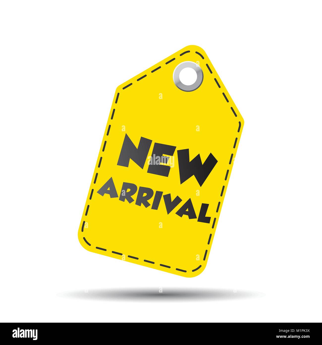 New arrival yellow hang tag. Vector illustration Stock Vector Image ...