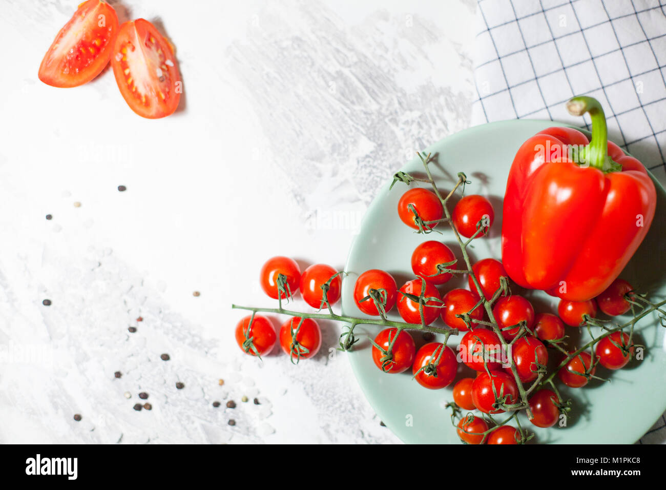 Vegetables on a light background Stock Photo - Alamy