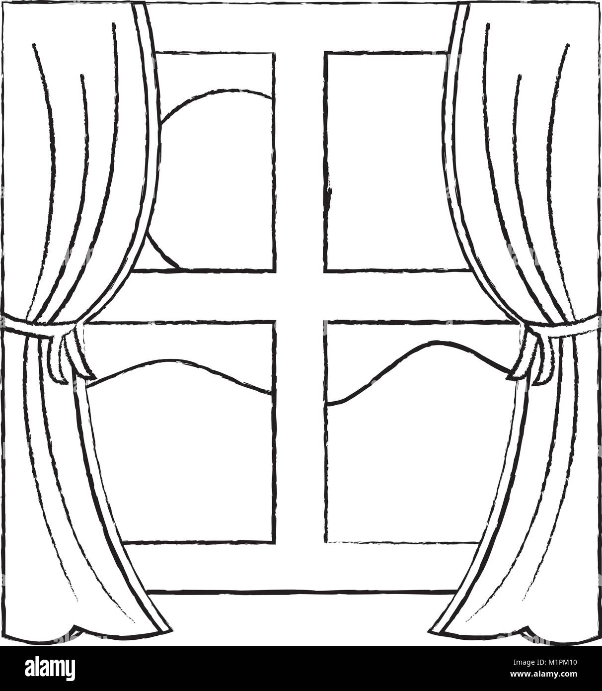 window with curtains icon image Stock Vector Image & Art - Alamy