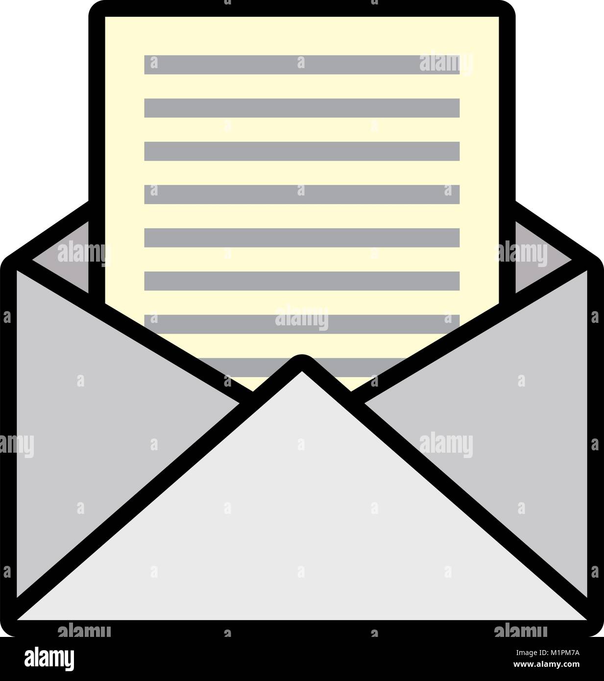 envelope with letter icon Stock Vector Image & Art - Alamy