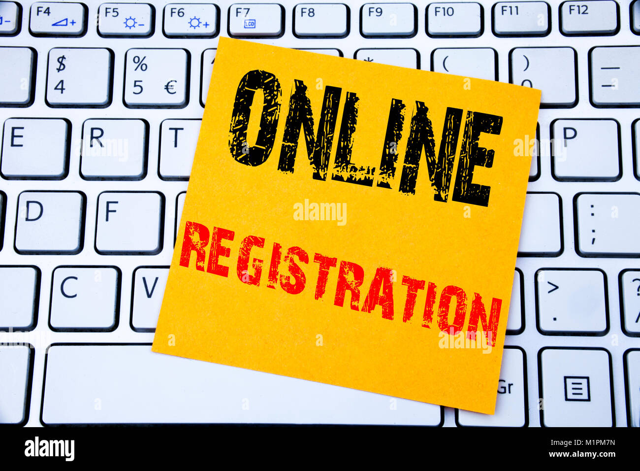 Online Registration. Business concept for Internet Login written on ...